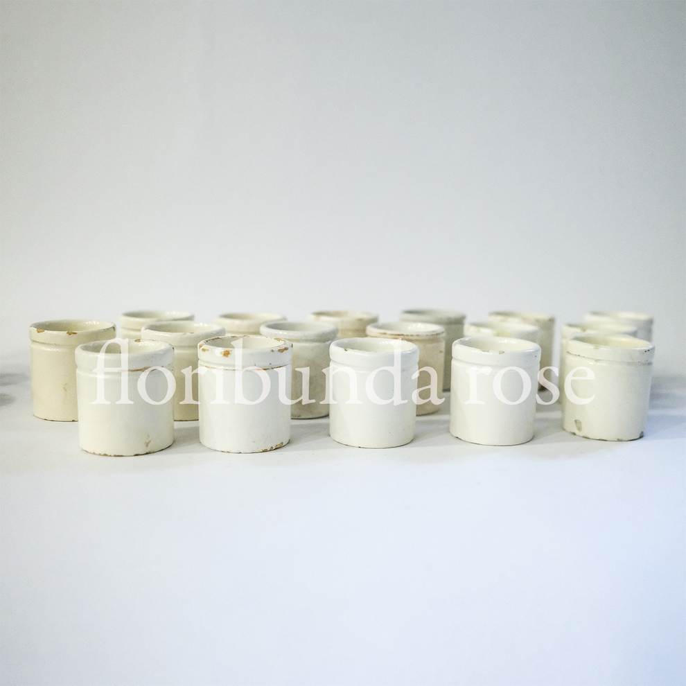 Vintage Cream Pots Style D – Floribunda Rose